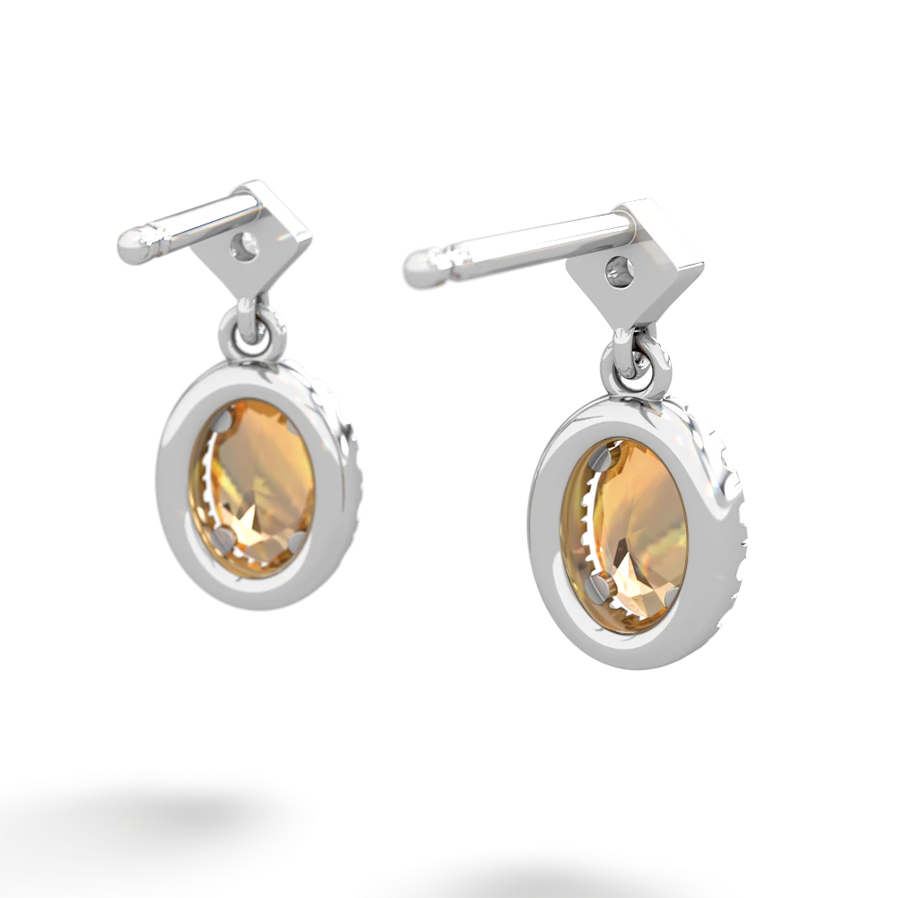 White gold citrine earrings store